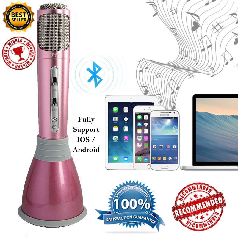 Karaoke Wireless Bluetooth Mic Microphone K068 (TUXUN) | Shopee Singapore