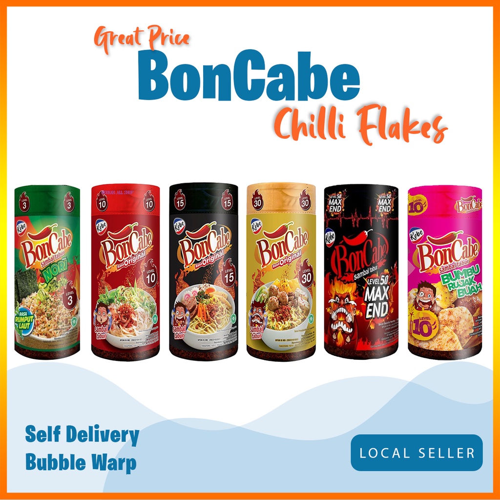 Bundle of 4 - Bon Cabe Kobe Sprinkle Chilli Powder Flakes - Sambal ...
