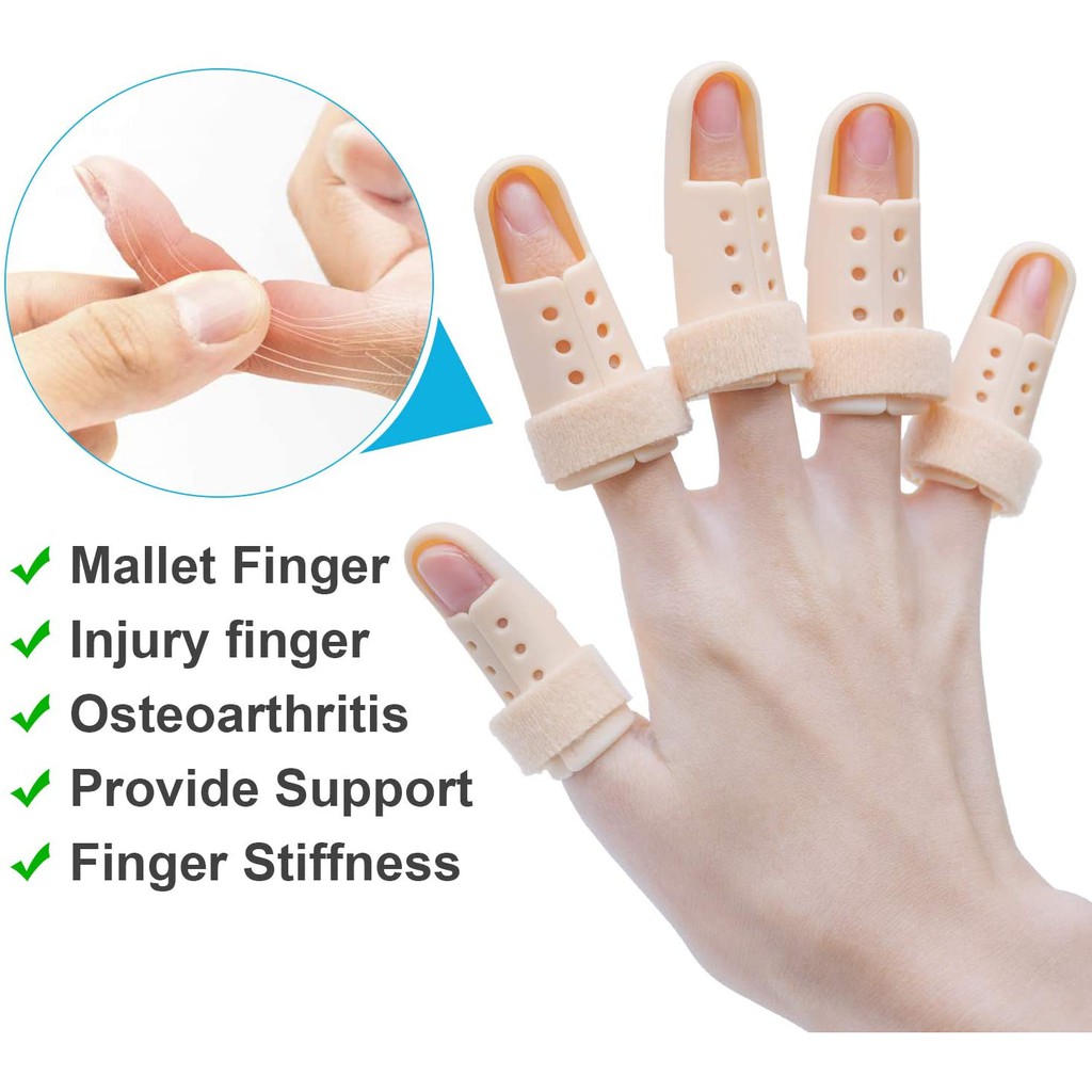🇸🇬 Finger Splint Braces FREE FINGER SOCKS Pinky Slim Finger Plastic ...