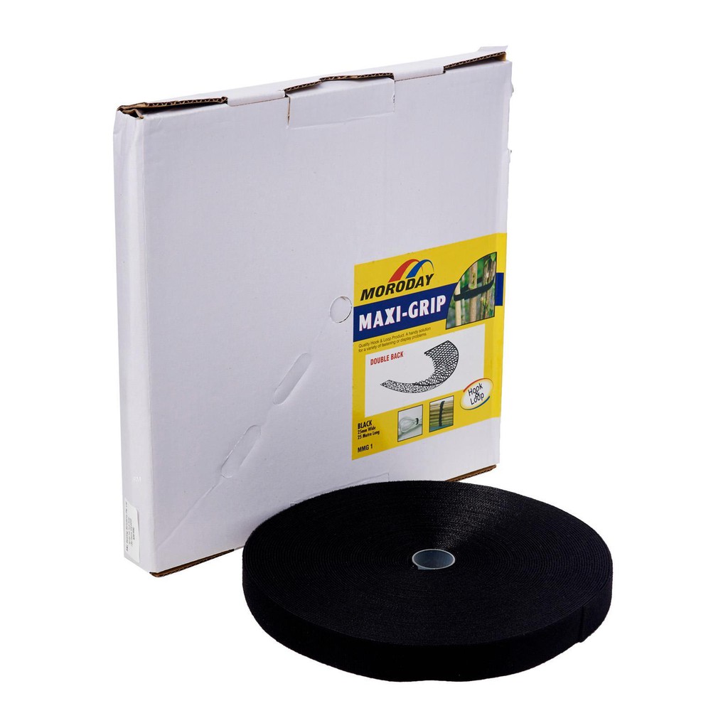 Steve & Leif SuperGrip Double Back Velcro Strips (Black/White)(25m ...