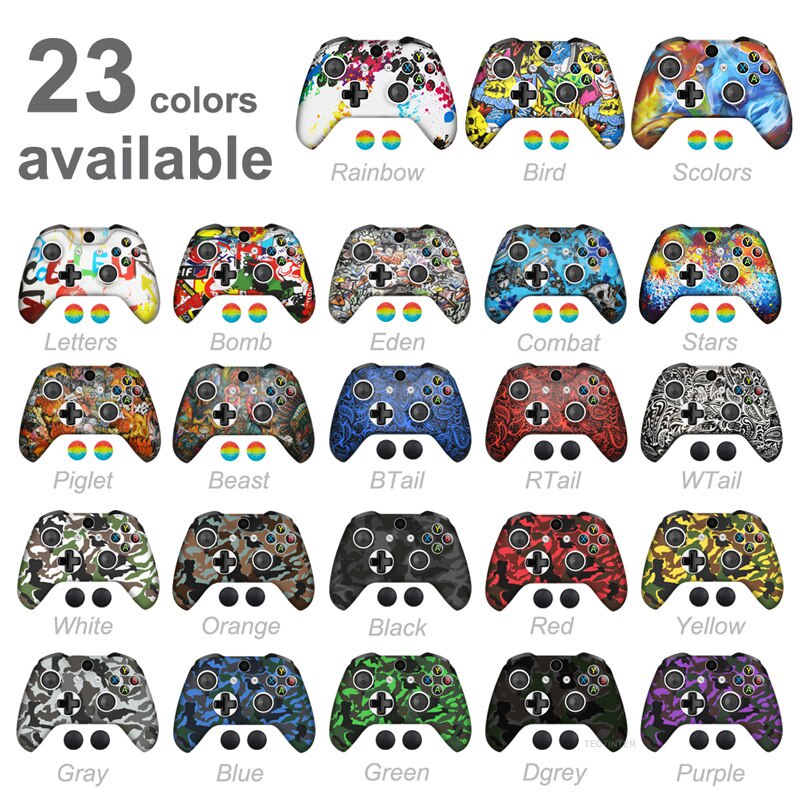 Silicone case For Xbox One Slim Joystick Soft Protective Controller ...