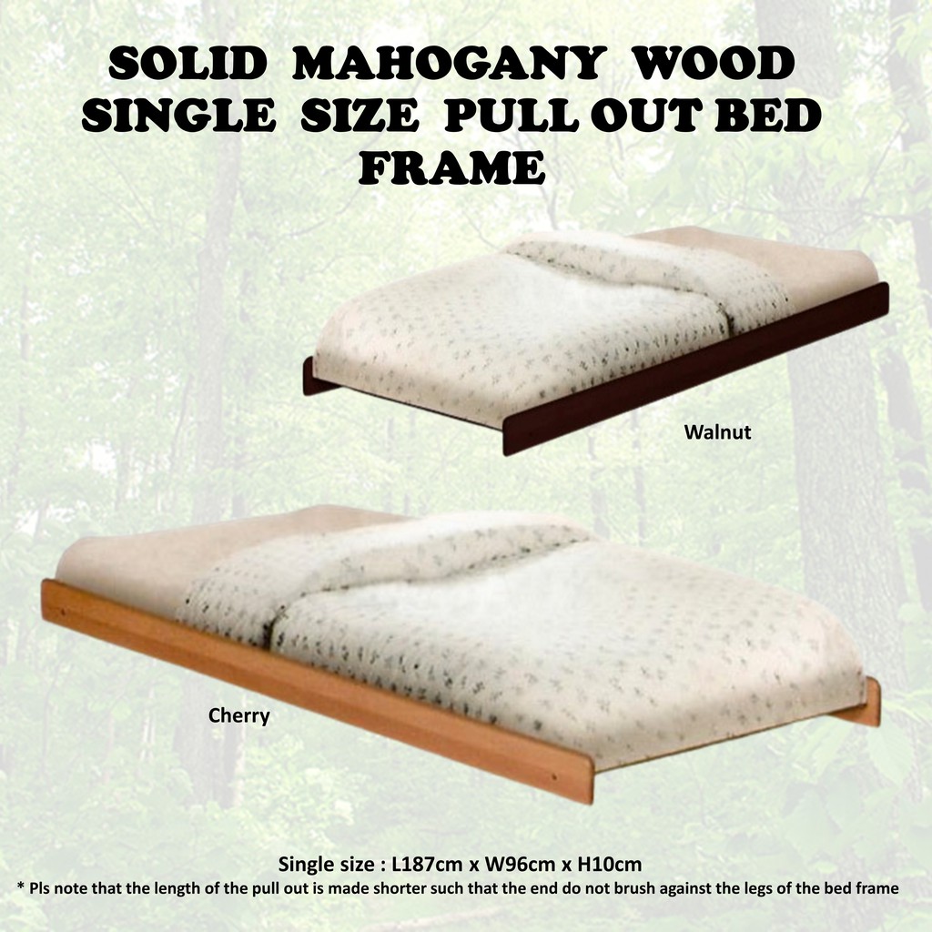HILDA Mahogany Solid Wooden Single & Super Single Size Pull Out Bed ...