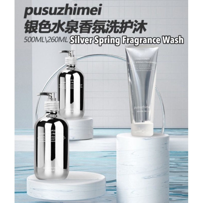 High-grade silver mountain spring fragrance shampoo shower gel lasting ...