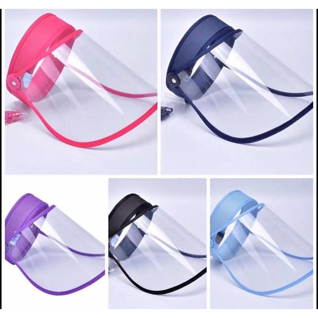 Safety Full Face Shield Cover Hat Mask Clear can Flip Up Protection ...
