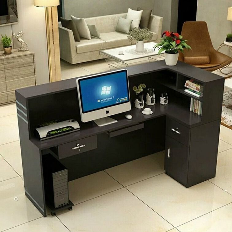 Corner cashier reception desk bar supermarket fruit store clothing ...