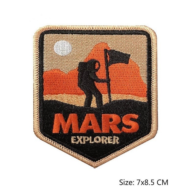 Unique Military Fan Velcro Badge English Letter MARS EXPLORER 3D ...