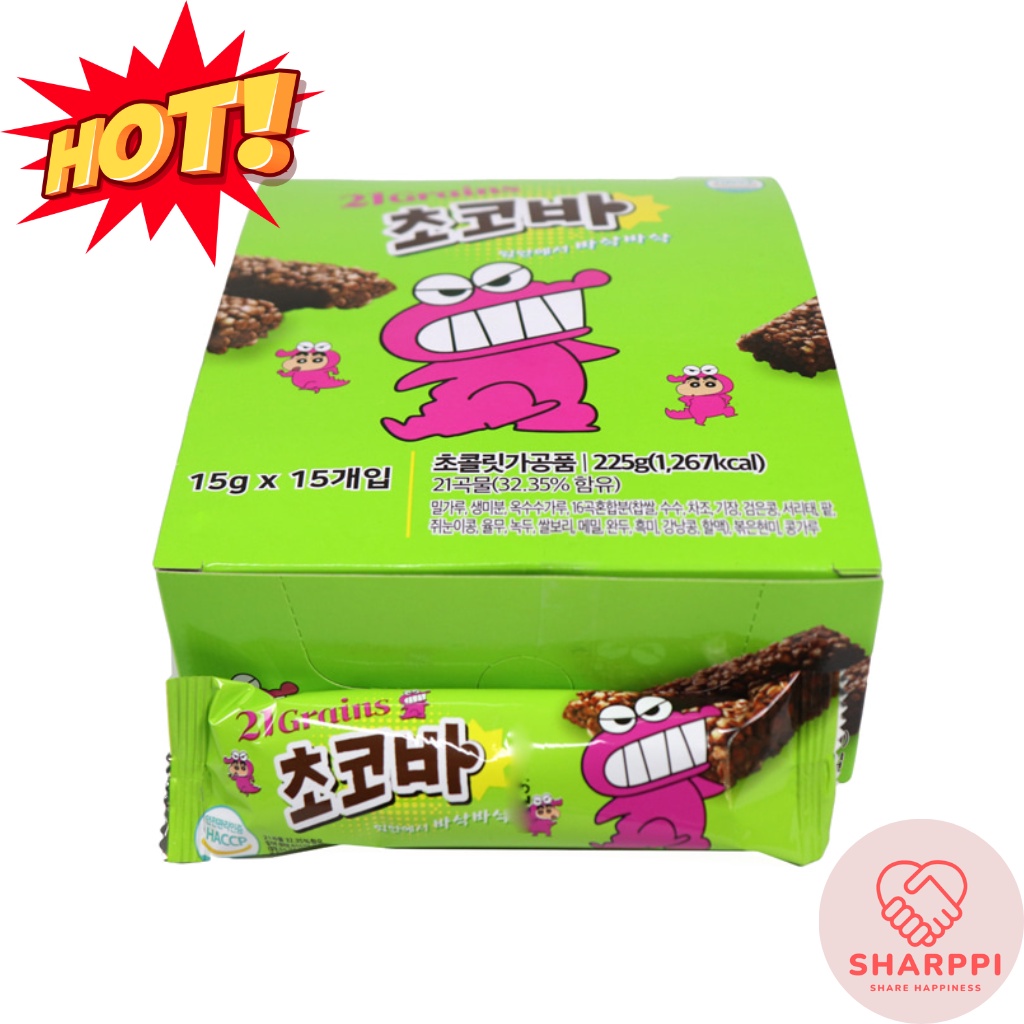 Crayon Shin Chan 21 Grains Chocolate Bar 15g Korean Hot and New Snacks ...