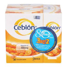 Cebion 3 Vitamin C 500mg (30 chewable tablets X 3 boxes) | Shopee Singapore