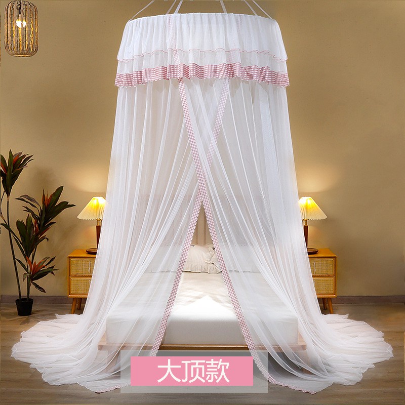 Dense and Thickened Round Mosquito Net Single/Queen/King 1 Door Dome ...