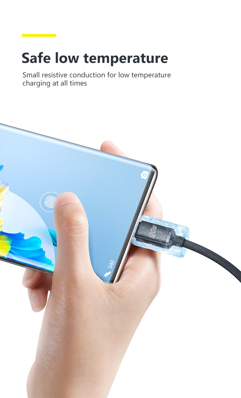 120W USB Type C Cable Mobile Phone Fast Charging Data Cord For Samsung ...