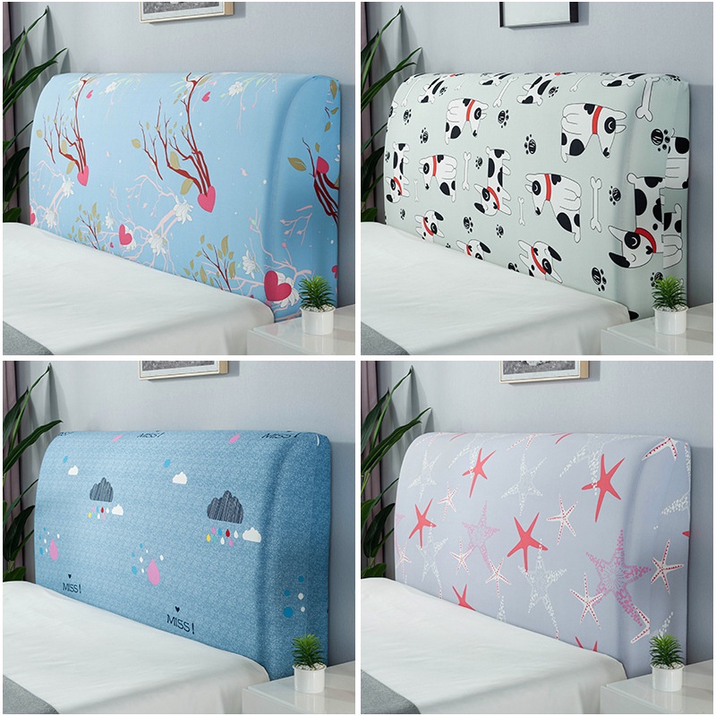 Bedside Cover All-inclusive Bed Headboard Cover Elastic Bedroom Bed ...