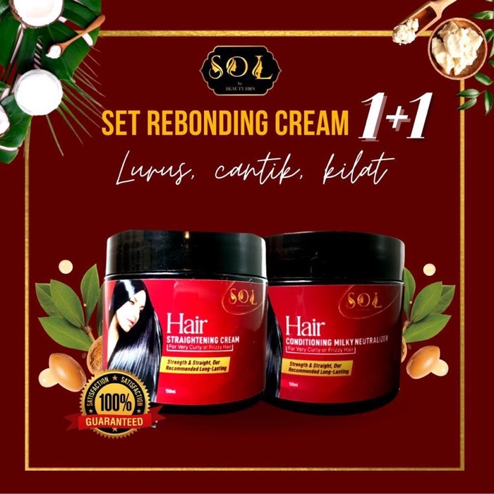 HAIR STRAIGHTENER BY SOL~UBAT PELURUS ~ REBONDING CREAM~KRIM PELURUS ...