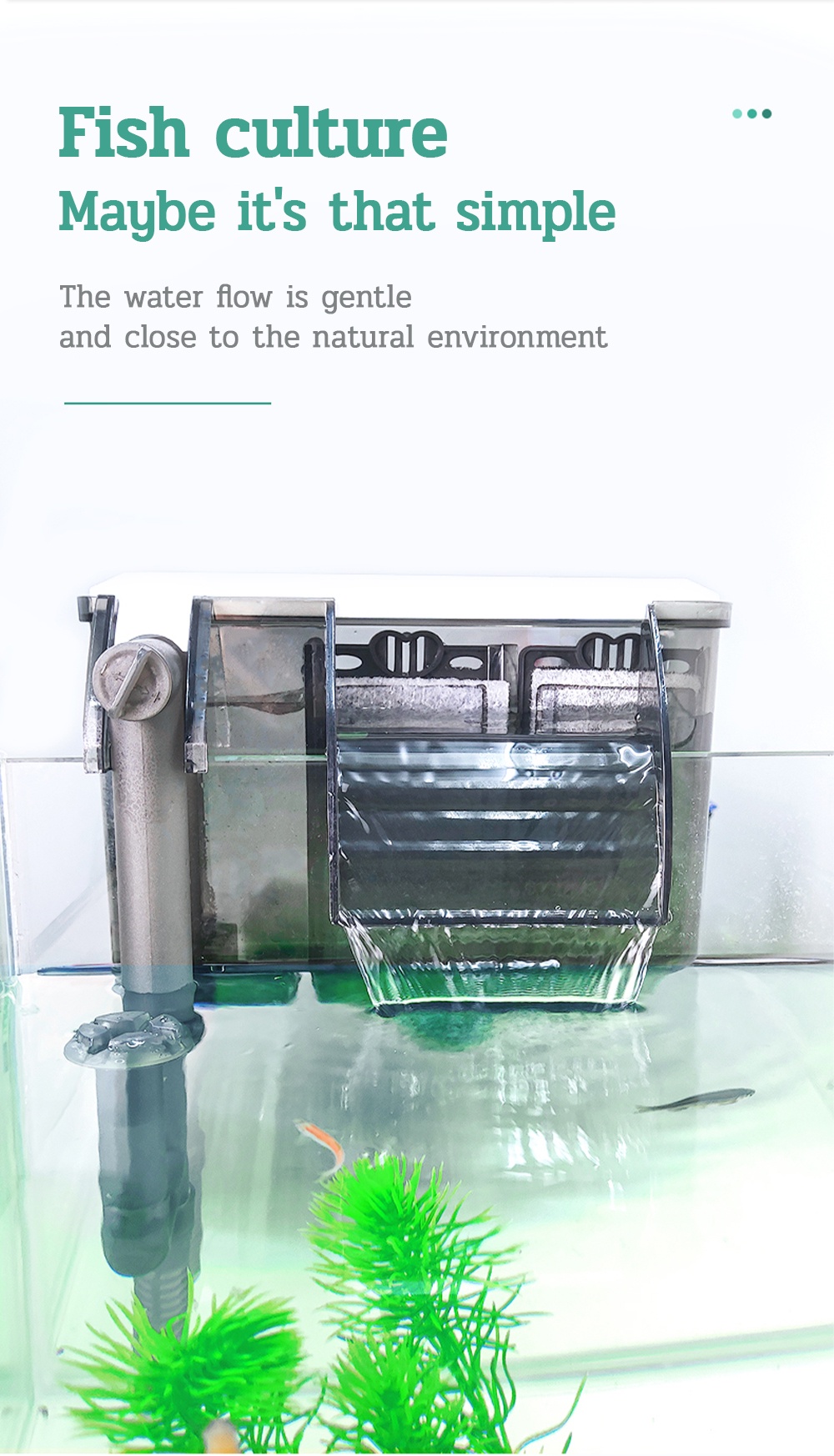 SG Fish Tank Filter, Wall-Mounted Tank Filter, Waterfall ,Hanging ,Mini ...