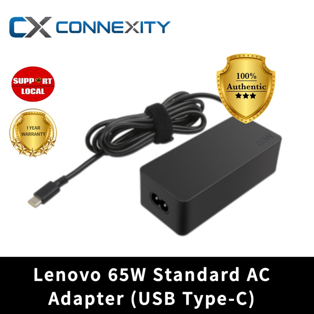 Lenovo 65W Standard AC Adapter Type-C 4X20M26276 Lenovo 65w Type C ...