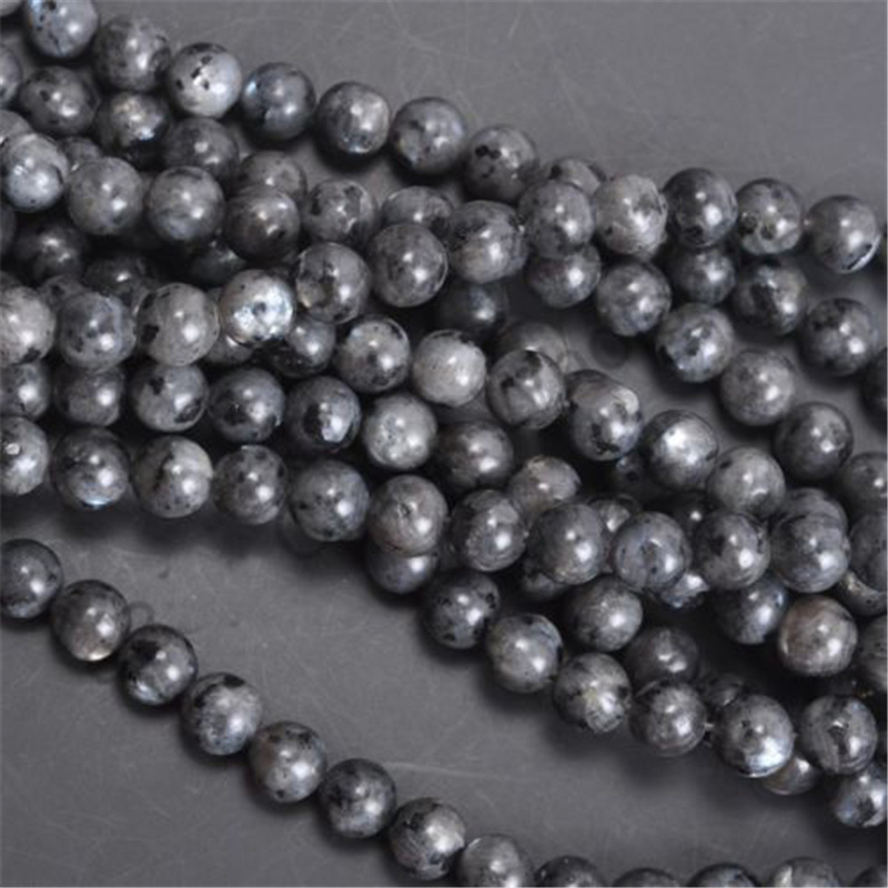 4/6/8/10mm Grey Gemstone Natural Stone Beads Round Spacer DIY Jewelry | Shopee Singapore