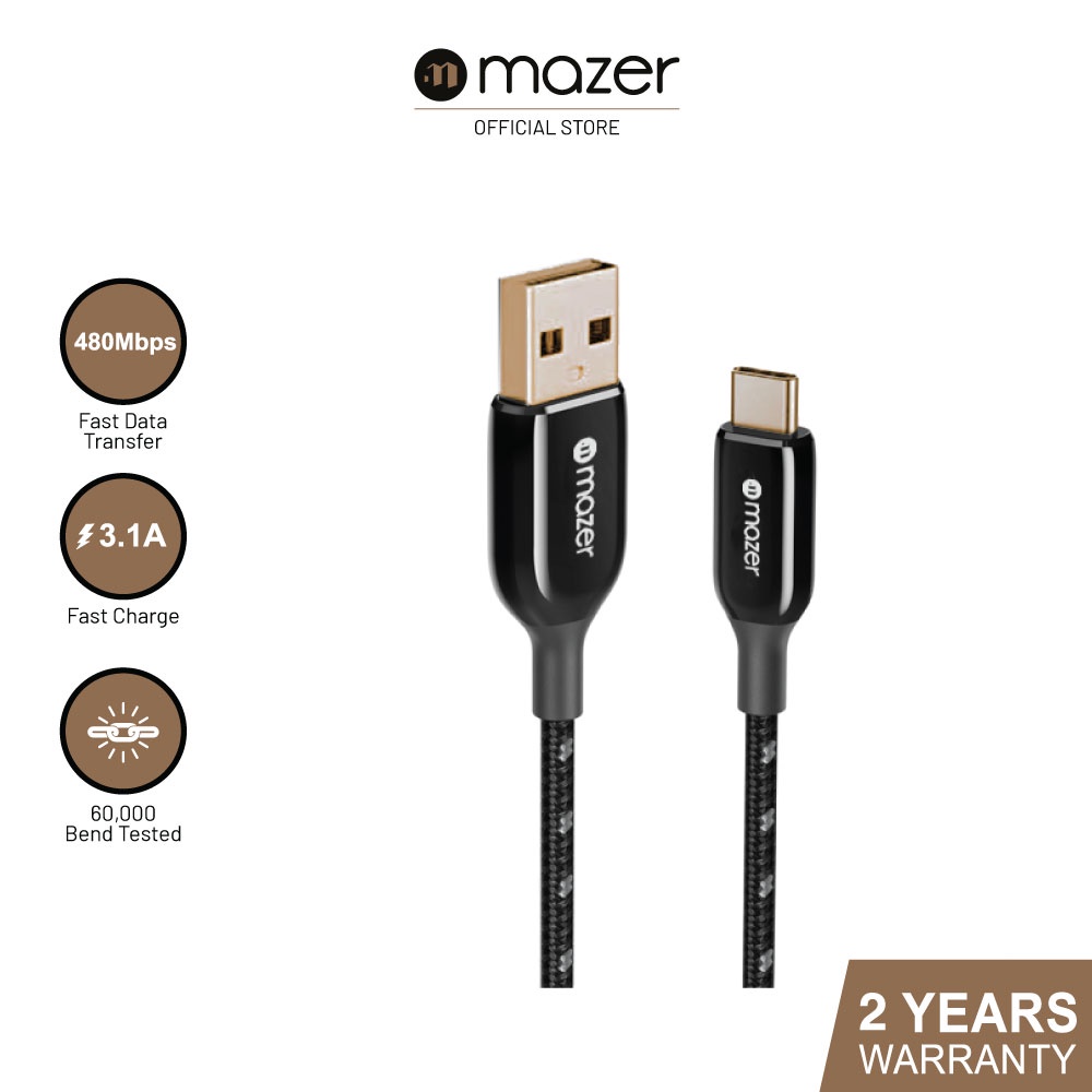 Mazer Infinite.LINK Pro 3 Premium Charging Cable USB-A to USB-C | 2 ...