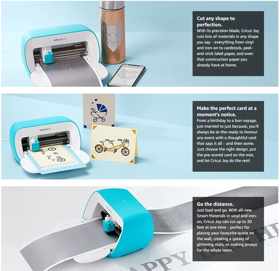 Cricut Joy Machine | Smart Cutter | Bluetooth Personalizer | 1 Year ...
