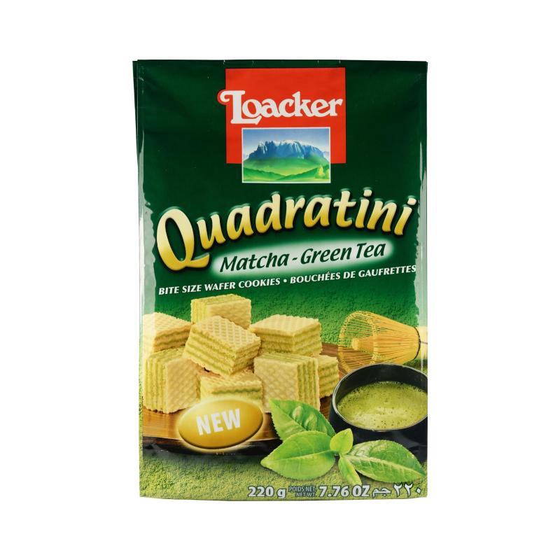 Loacker Quadratini Matcha - Green Tea 220g (Halal) | Shopee Singapore