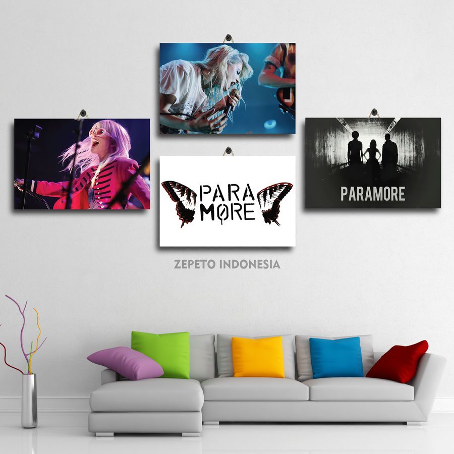21-40 WOODEN POSTER LOGO PARAMORE BAND 20X30 RQQES/A3SWJ/ LARGE WALL ...