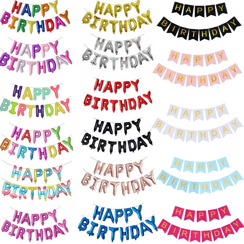 16inch Alphabets HAPPY BIRTHDAY Party Balloon Letters Alphabet Rose ...