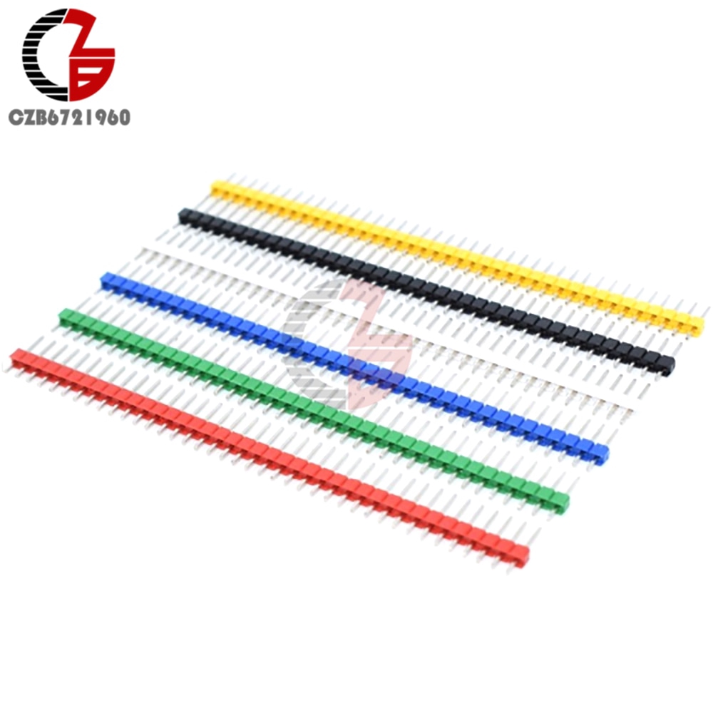 10Pcs Single Row Male Pin Header 40Pin 2.54mm Straight Pin Header Strip ...