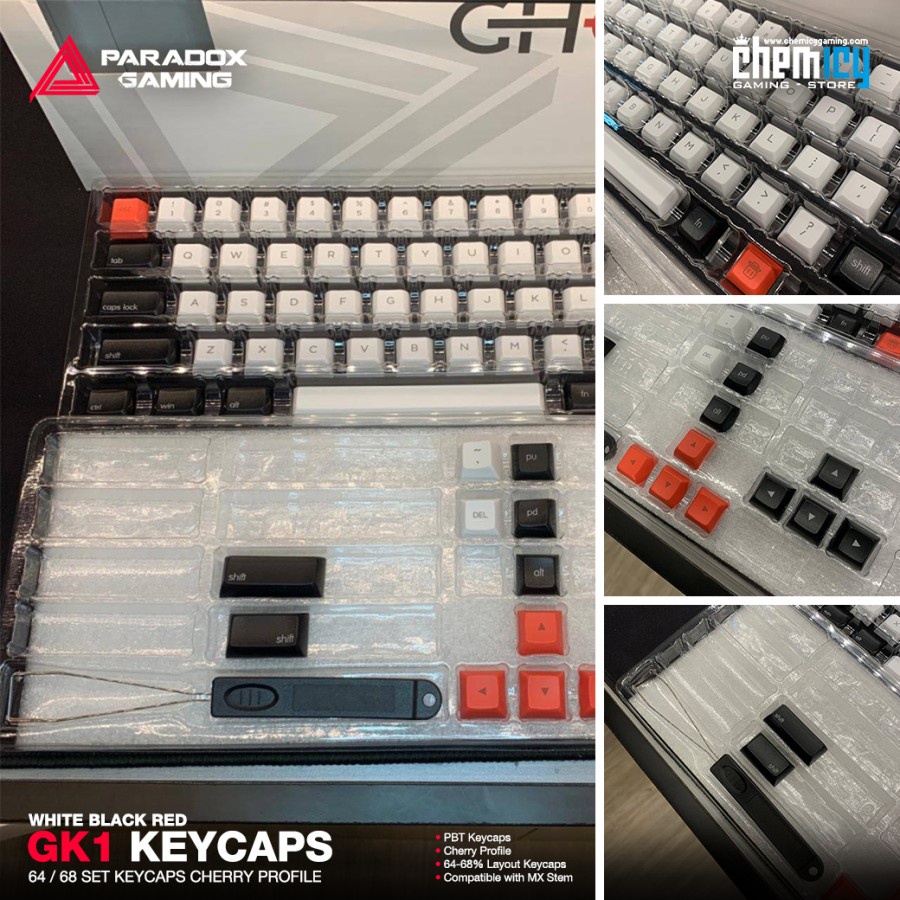 Paradox Gaming GK1 64 / 68 Cherry Profile Keyboard Keycaps Set | Shopee ...