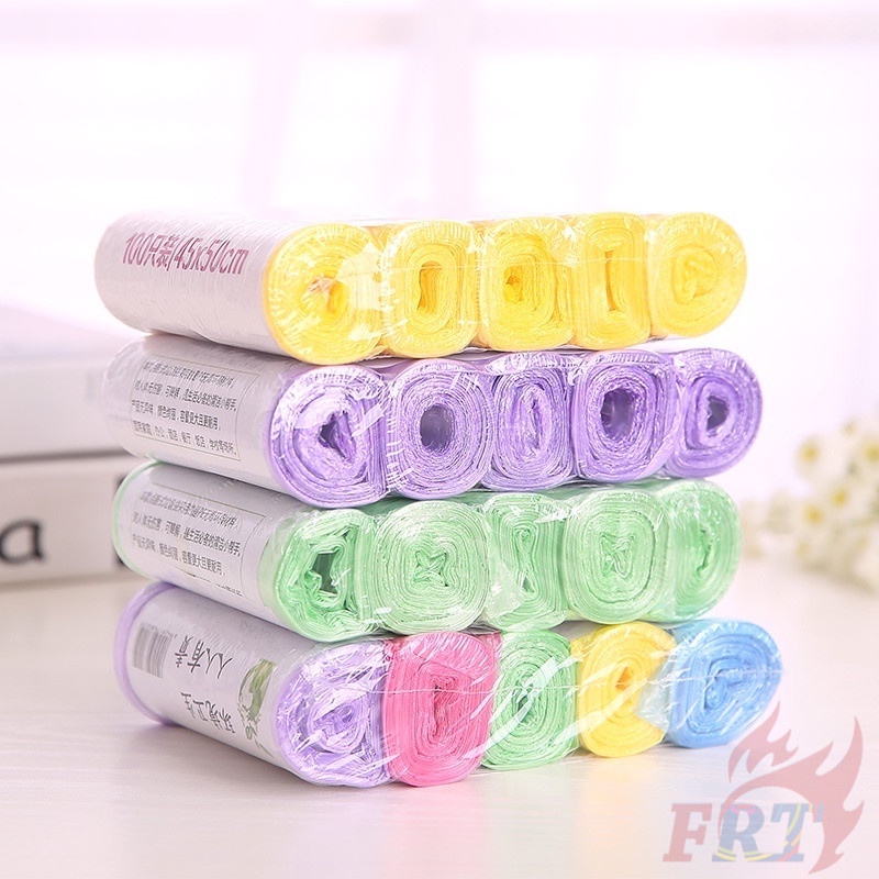 5 Roll of 100pcs Disposal Garbage Bag Rubbish Bags (45cm*50cm) | Shopee ...