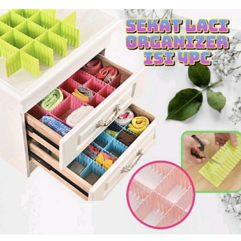 Drawer ORGANIZER Partition Divider Partition Divider 4PCS | Shopee ...