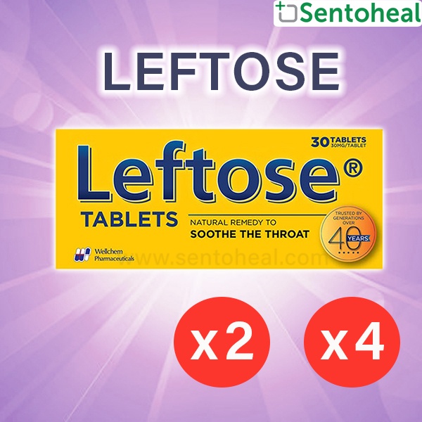 Leftose 30mg 30 tablets x 2 packs/ 4 packs - relieves sore throat ...