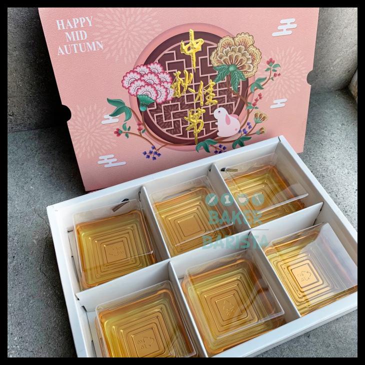 Mooncake Box Autumn 6 Boxes Mica Mooncake 100Gr Mooncake Box | Shopee ...