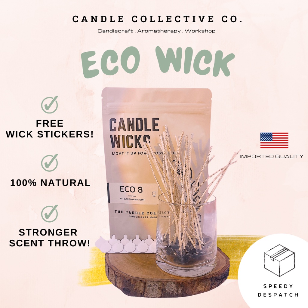 Candle Wicks - ECO Wicks 1PCS I DIY Candle Making | Cotton Wick ...