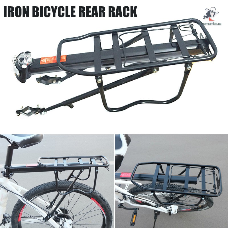 Rear Bike Rack Iron Bicycle Carrier Quick Release Adjustable Easy to ...
