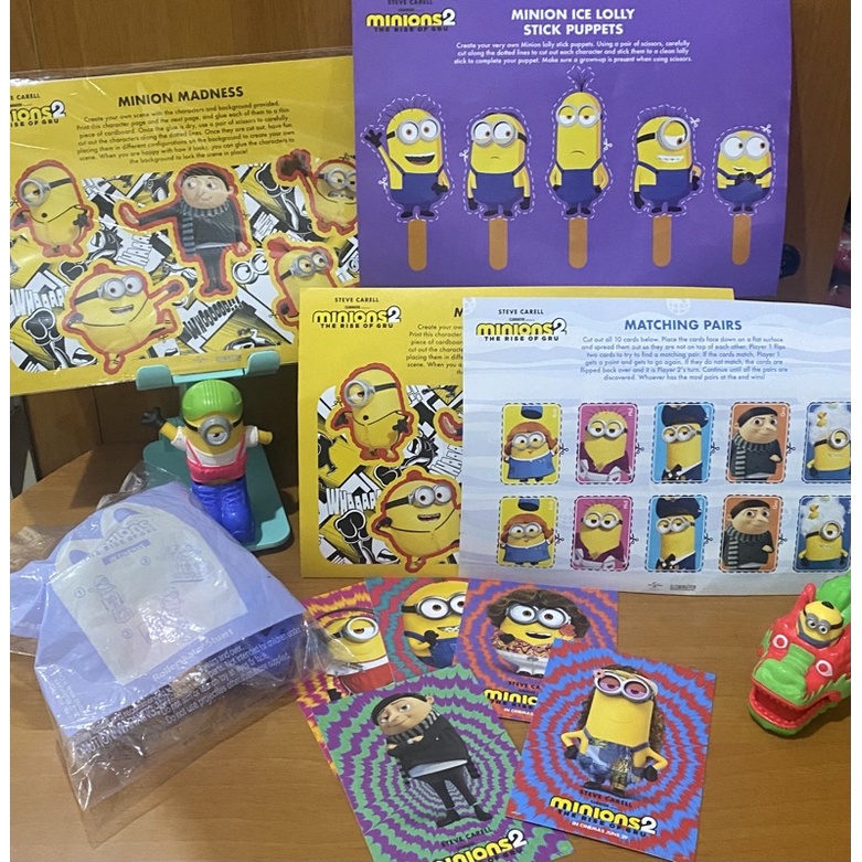 Minions Ticket / Photocard, Minion Madness, Minion Mcd Minion Toy ...