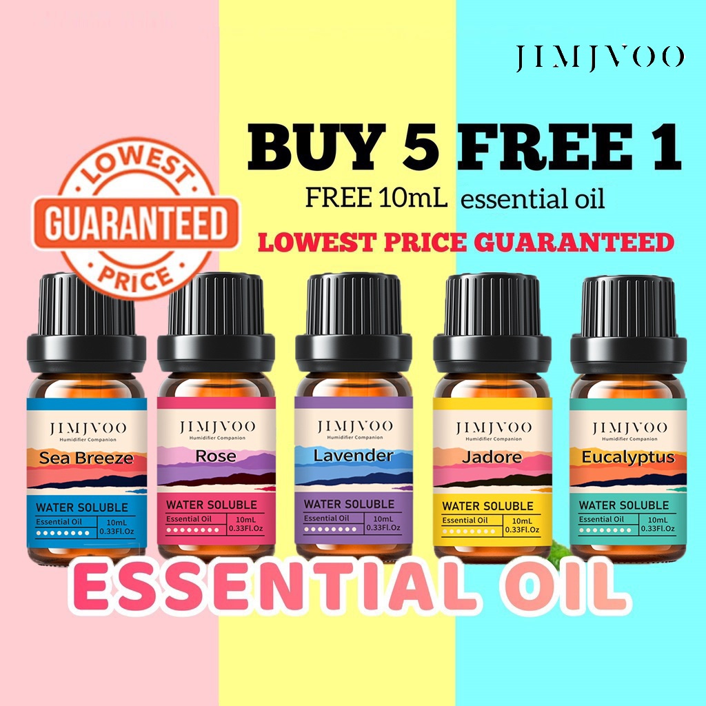 🌈BUY 5 FREE 1 JIMJVOO 10ml Premium Aromatherapy Water Soluble Essential ...