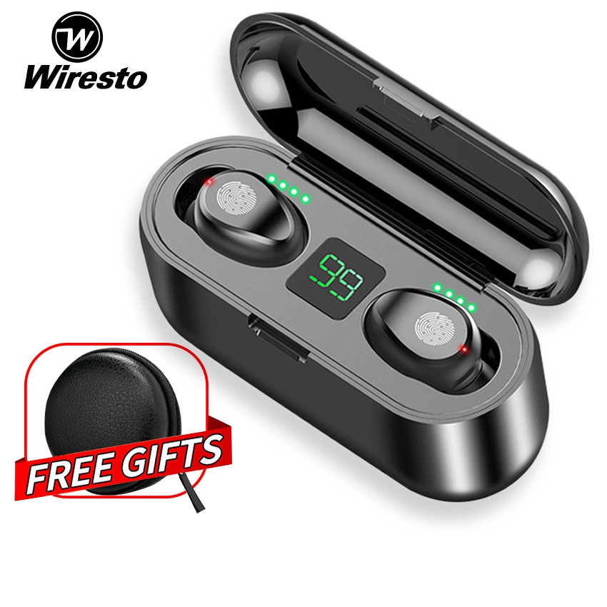Wiresto True Wireless Earbuds Mini Earphone TWS Wireless Bluetooth V5.0 ...