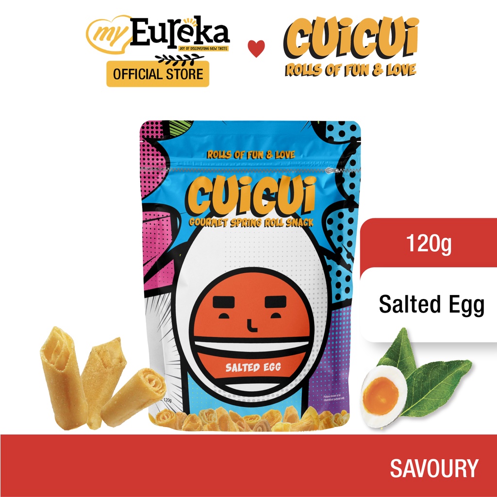Cuicui Mini Popiah Roll Salted Egg Pack 120g | Shopee Singapore