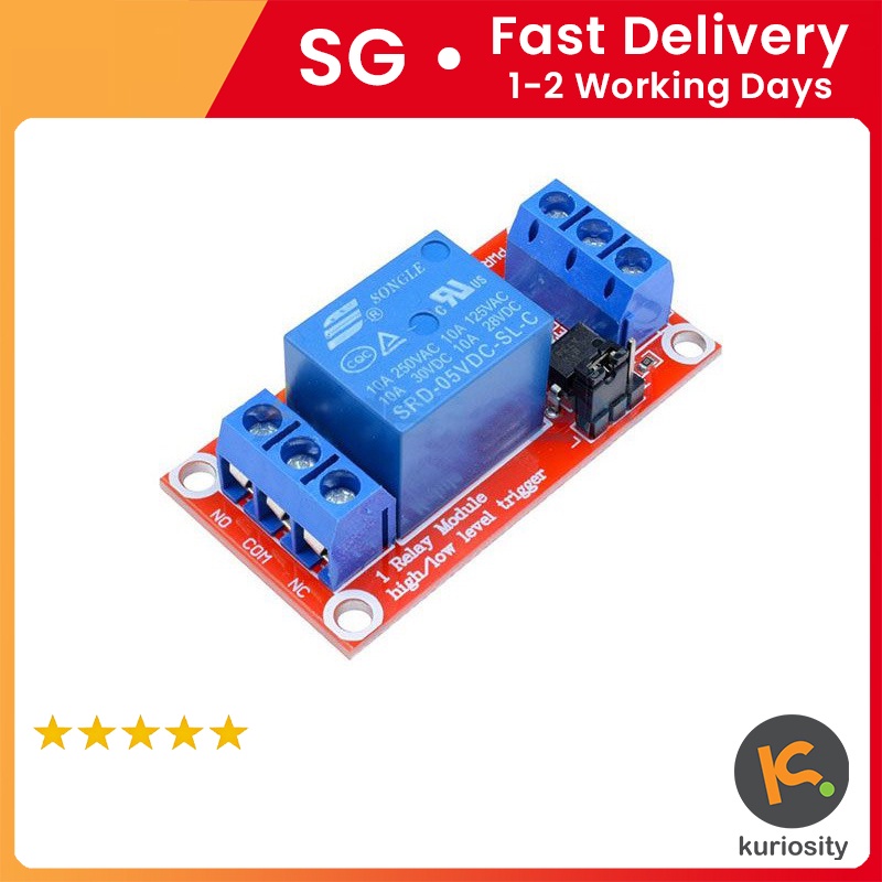 Relay Module 1 Channel 3.3V 5V 12V 24V | Shopee Singapore