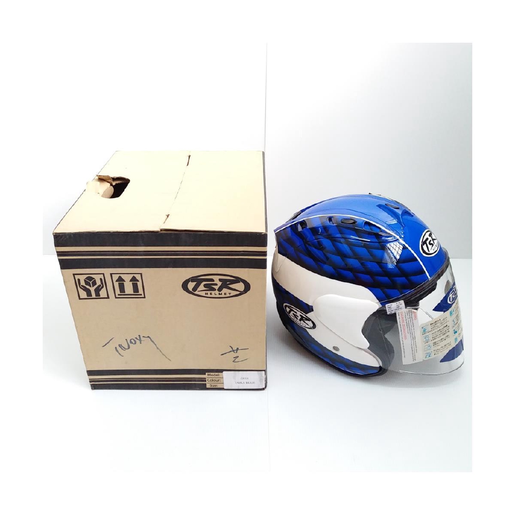 TSR HELMET (G818) – R4 (TIARA BLUE) | Shopee Singapore