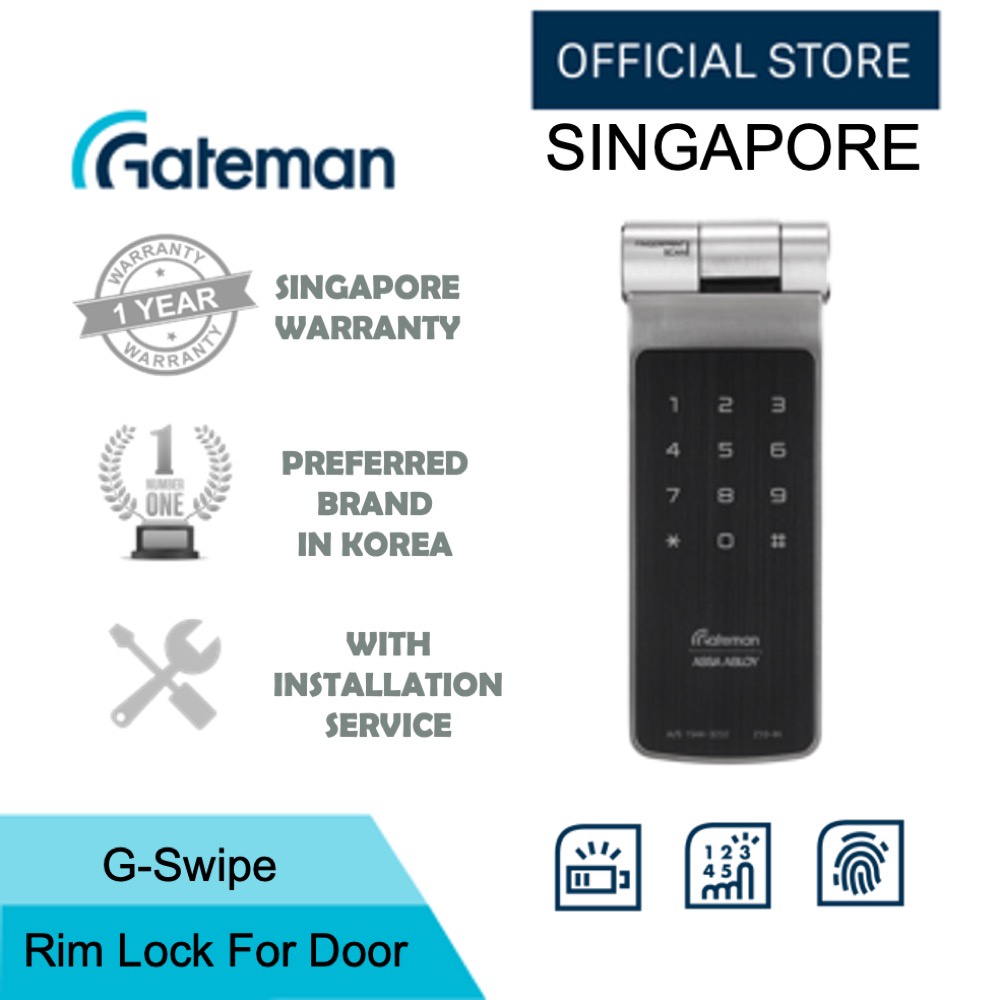 Gateman G-Swipe Digital Door Lock ( 1 Year Local Manufacturer Warranty ...