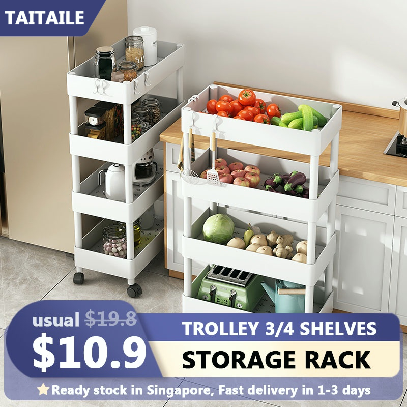 3/4 tier Kitchen Trolley & Rack | Shopee Singapore