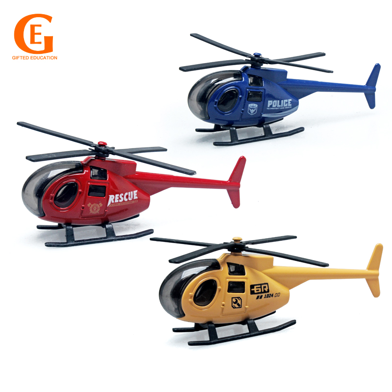Mini Alloy Helicopter Model City Fire Rescue Helicopter Patrol Aircraft ...