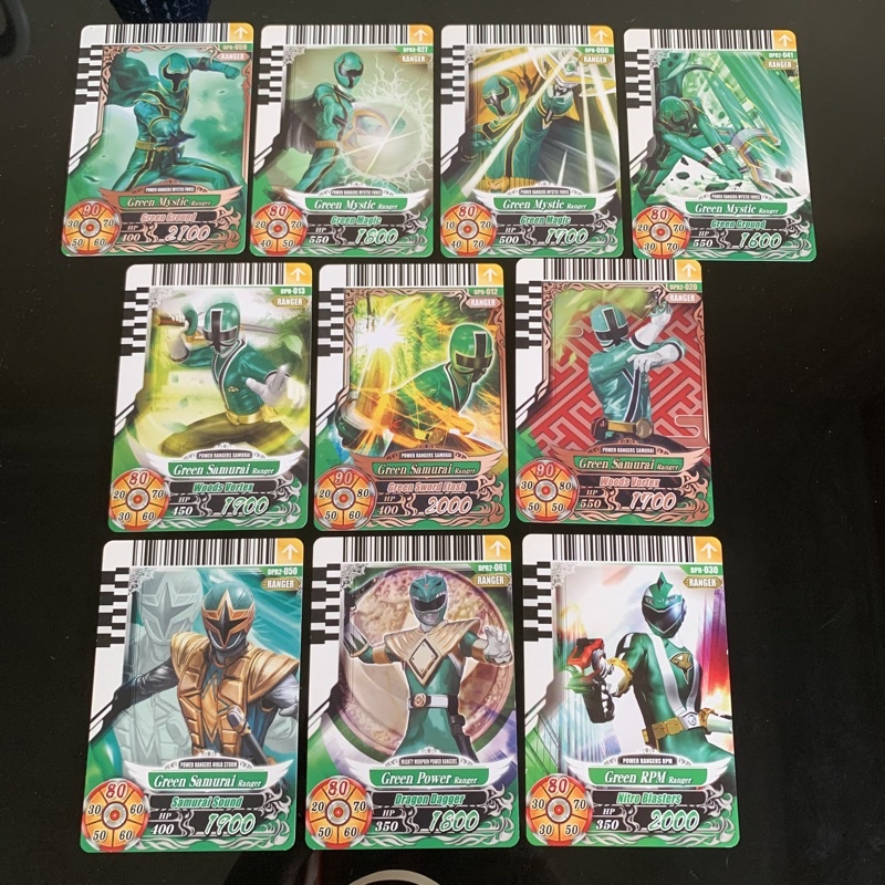 Power rangers collectible cards green power ranger | Shopee Singapore