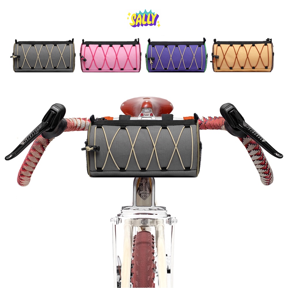 Sally tubular handlebar bag - folding bicycle handlebar bag road bike ...