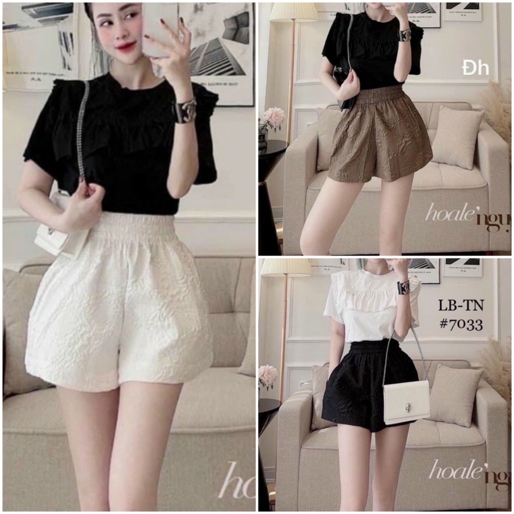 Women's shorts embossed with 3d foam, beautiful and pretty - Floral ...