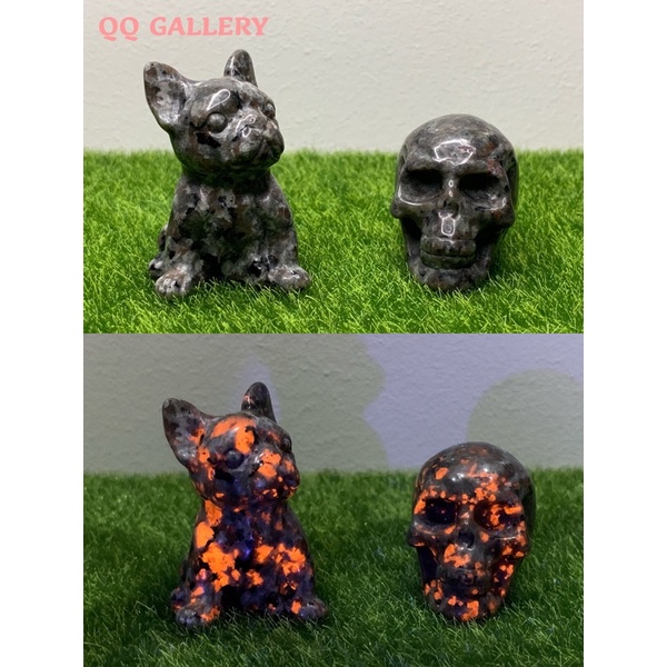Flame Stone (Bulldog/ Skull) 火焰石 (法斗犬/ 骷髅头) | Shopee Singapore
