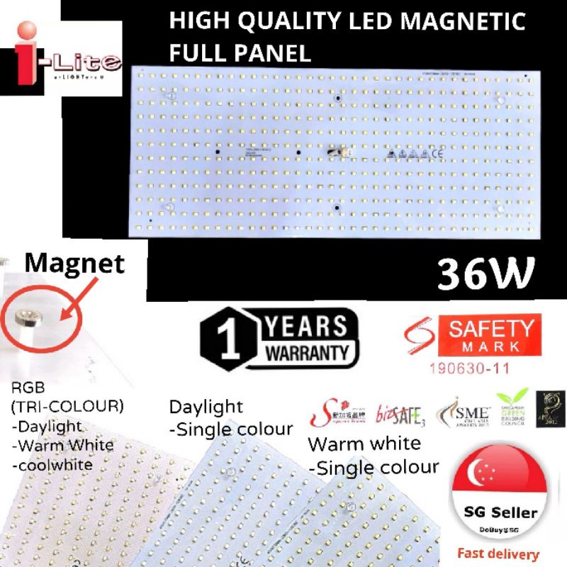 CEILING LIGHT LED PANEL RECTANGLE LED MAGNETIC FULL PANEL (GENUINE ...