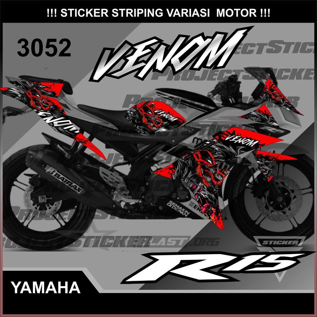 Striping Yamaha R15 V2 Semi Full - Striping R15 V2 Venom Design ...