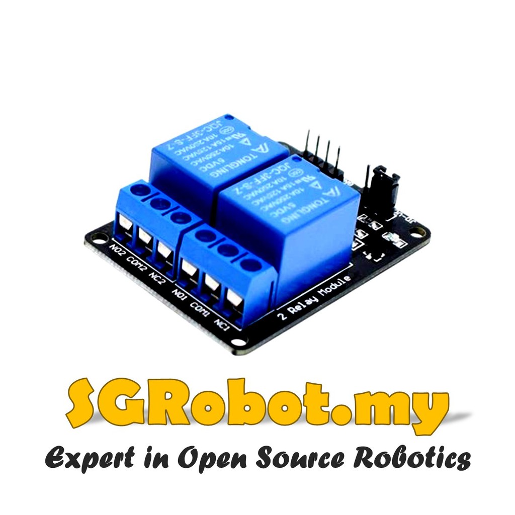 Arduino Opto isolator 2 Channel Relay 2 Way 5V Relay Module | Shopee ...