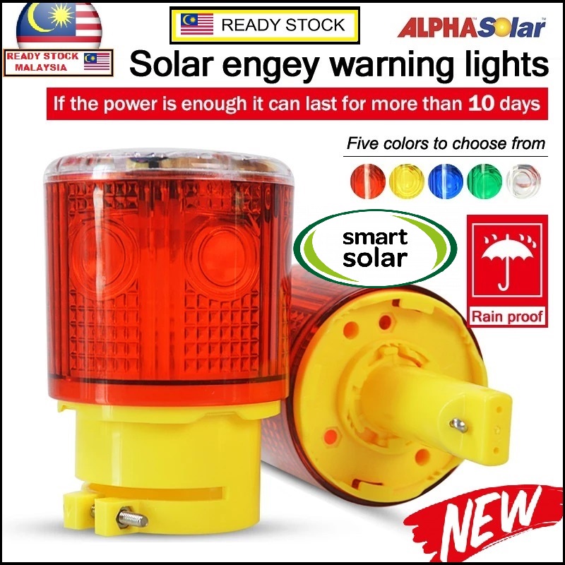 New Solar Power Traffic Light Safety Signal Beacon Lamp Pelita Lampu ...