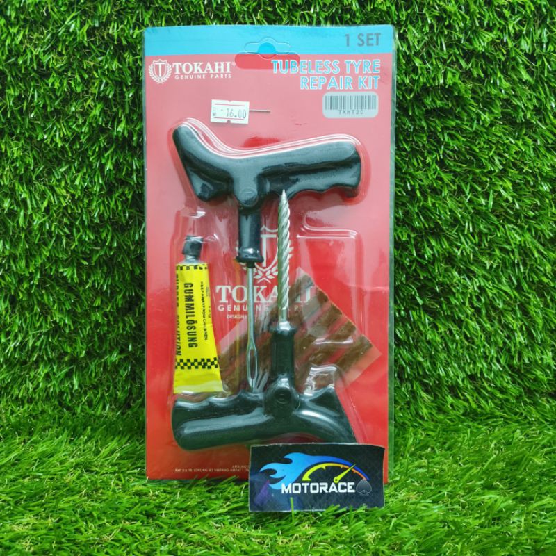 TOKAHI TUBELESS TYRE TIRE TAYAR REPAIR KIT SET CACING | Shopee Singapore